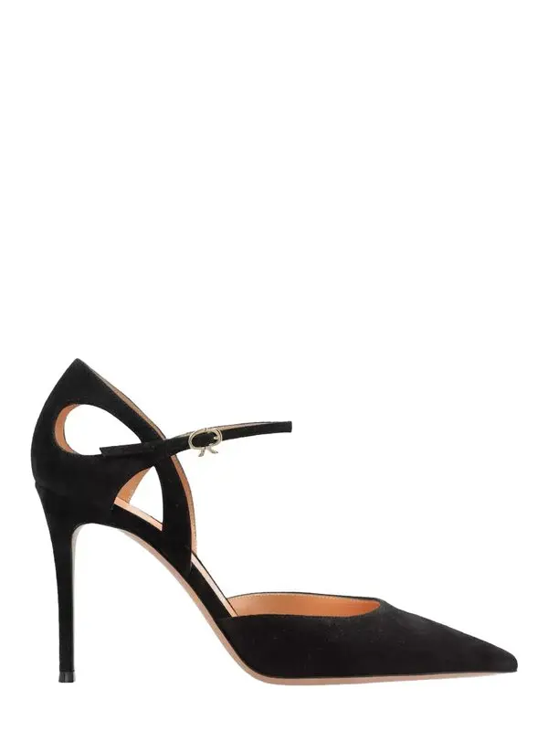 GIANVITO ROSSI Camnero Suede Pointed-toe Pumps - Black
