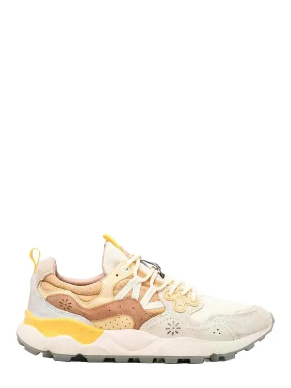 FLOWER MOUNTAIN Yamano 3 Panelled Sneakers - Neutrals