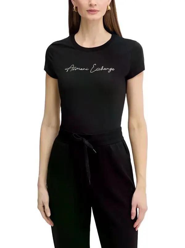 Armani Exchange Logo-detail T-shirt - Black