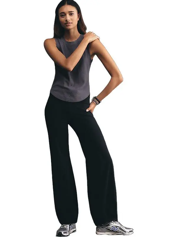 DAILY PRACTICE BY ANTHROPOLOGIE Daily Practice Waypoint Bubble Pants - Black Onyx