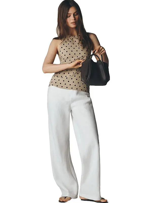 REFORMATION Gale Linen Pants - White