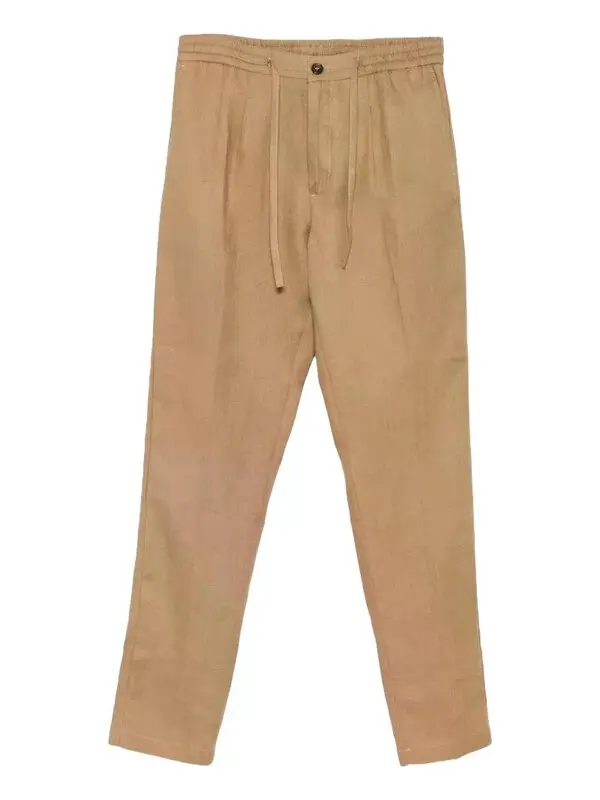 AURELIEN Drawstring-waist Trousers - Brown