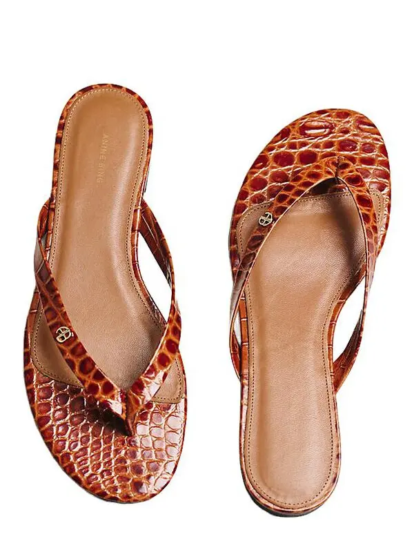 ANINE BING Noelle Thong Sandals - Brown
