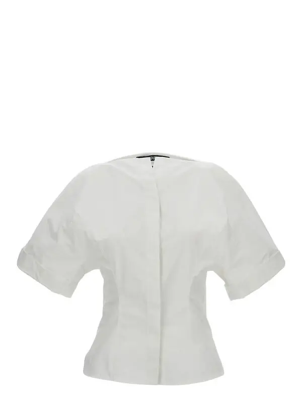 Jacquemus La Moisson Fitted Cotton Poplin Shirt - White