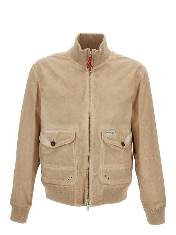 FAY Archive Bomber Jacket - Beige