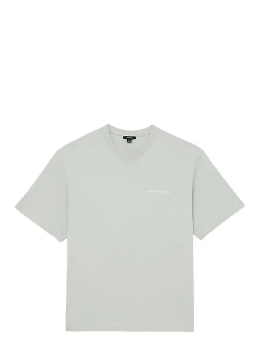 REISS Casa Logo-print Cotton-jersey T-shirt - Sage