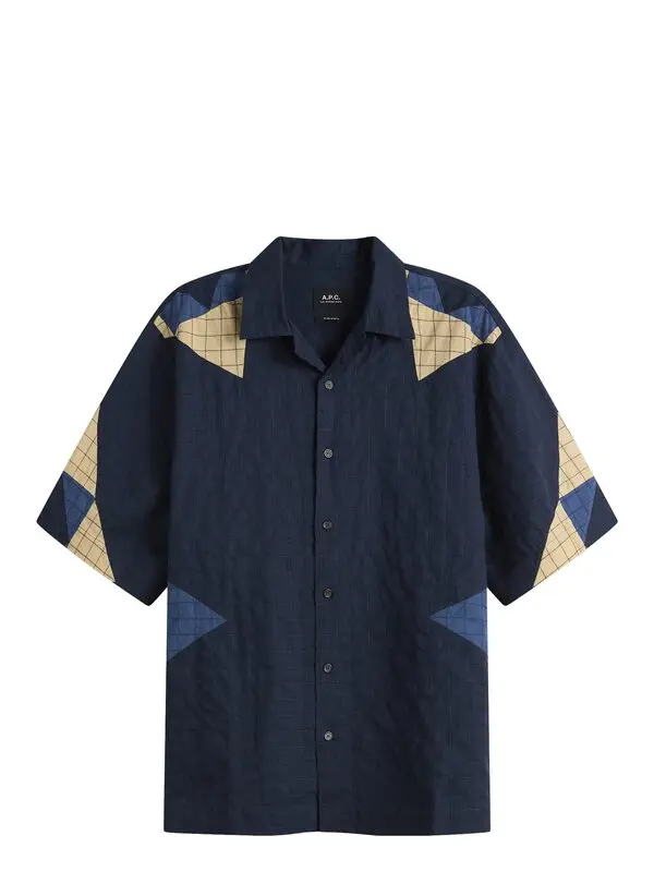 A.p.c. Patchwork Shirt Jacket - Indigo