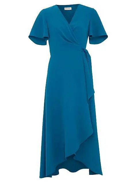 PHASE EIGHT Julissa Wrap Front Midi Dress - Blue
