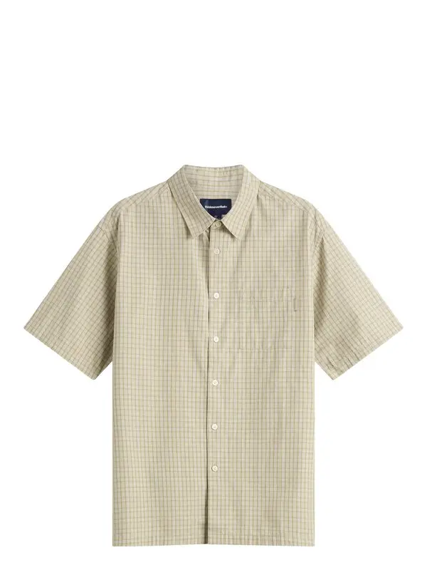 THISISNEVERTHAT Check Short Sleeve Shirt - Lemon