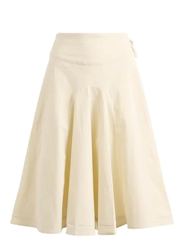 PEACHY DEN Missy Midi Skirt - Parchment