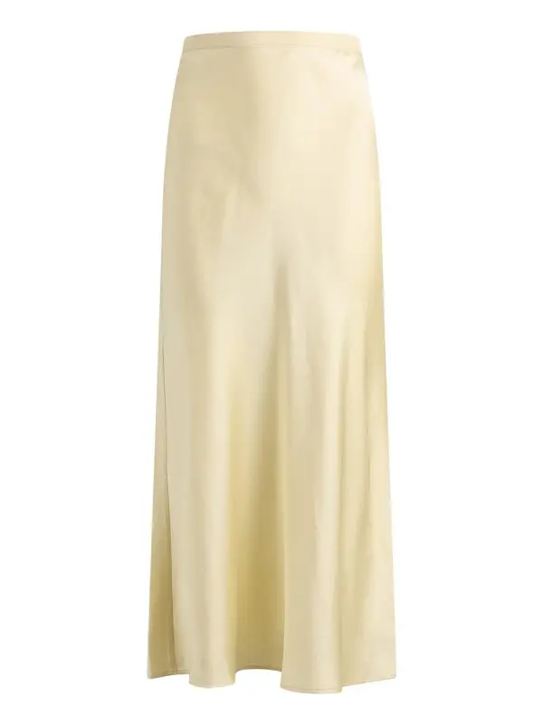 ANINE BING Bar Silk Midi Skirt - Cream
