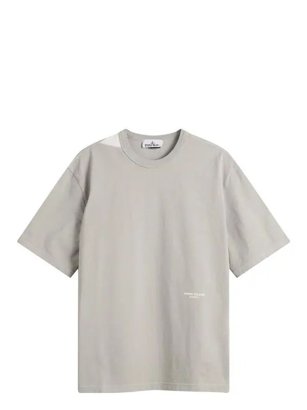 Stone Island Marina Logo T-shirt - Gravel Grey