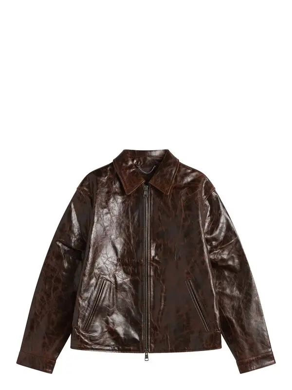 RONNING Moto Leather Jacket - Brown