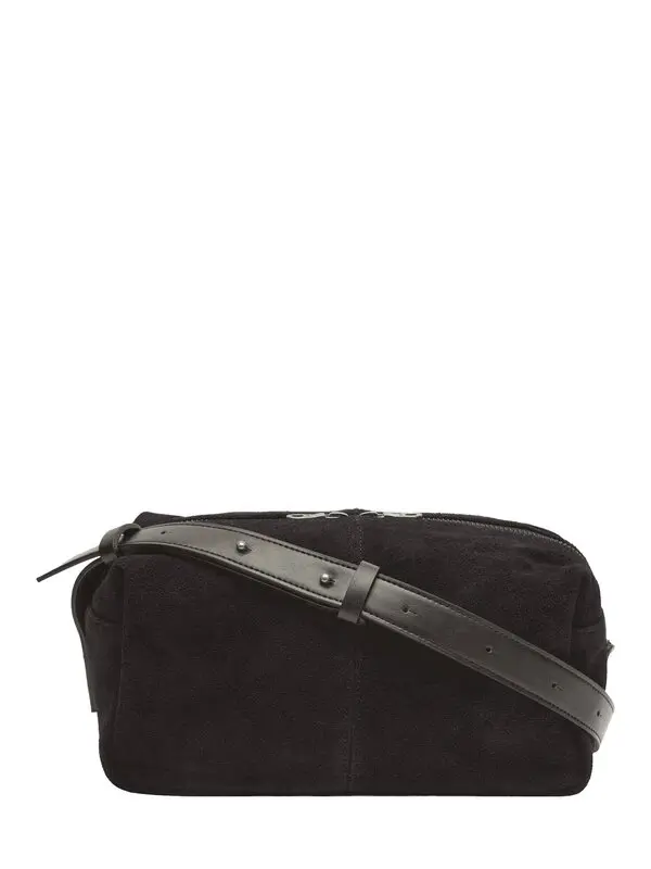 MAZI UNTITLED Dent Suede Cross Body Bag - Black