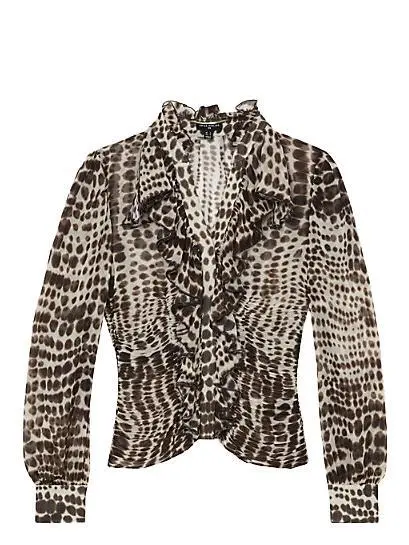 REISS X Atelier Laverna Animal-print Woven Blouse - Animal Print
