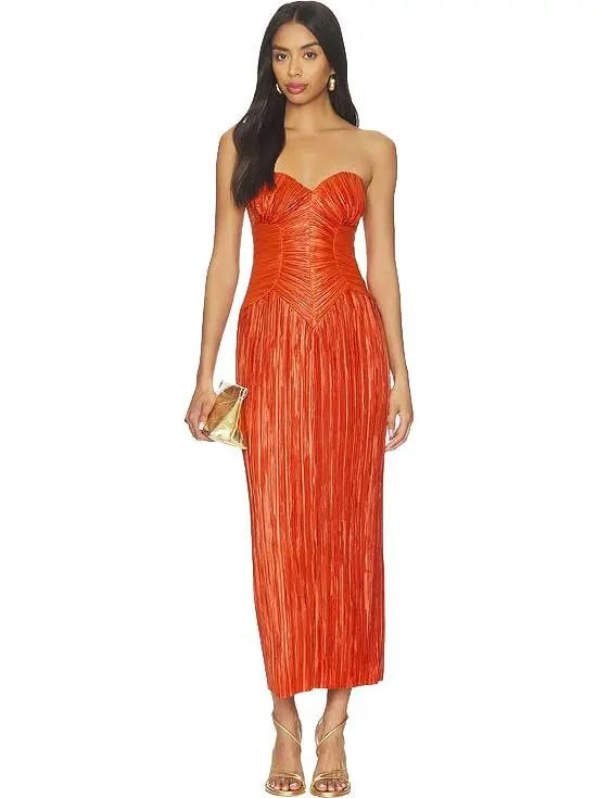 Cult Gaia Ashika Strapless Dress - Red