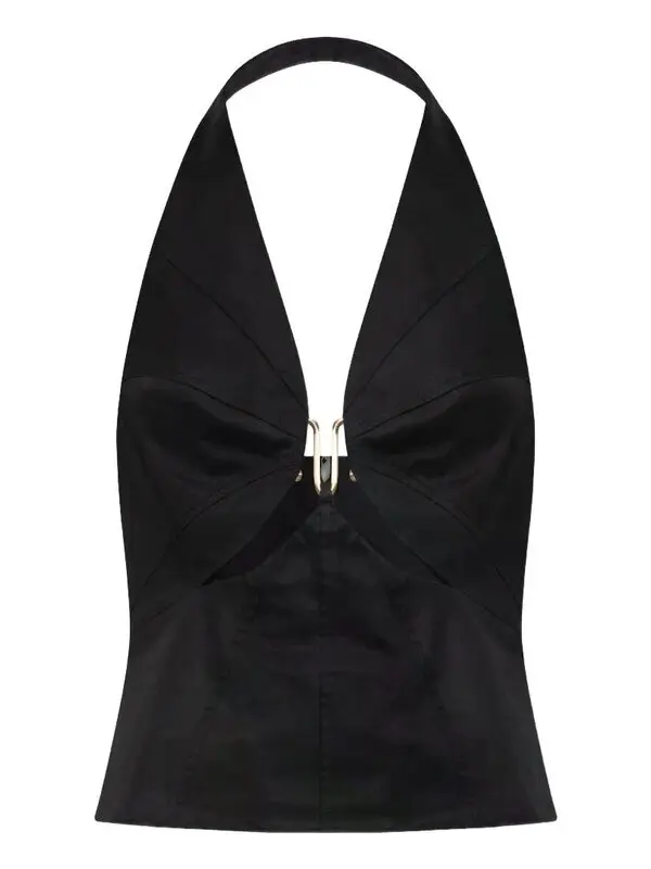 Cult Gaia Elorae Halterneck Top - Black