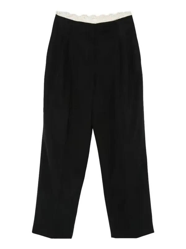 Magda Butrym Crochet-trim Trousers - Black