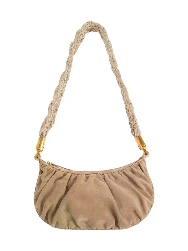 Balmain Braided-strap Shoulder Bag - Neutrals