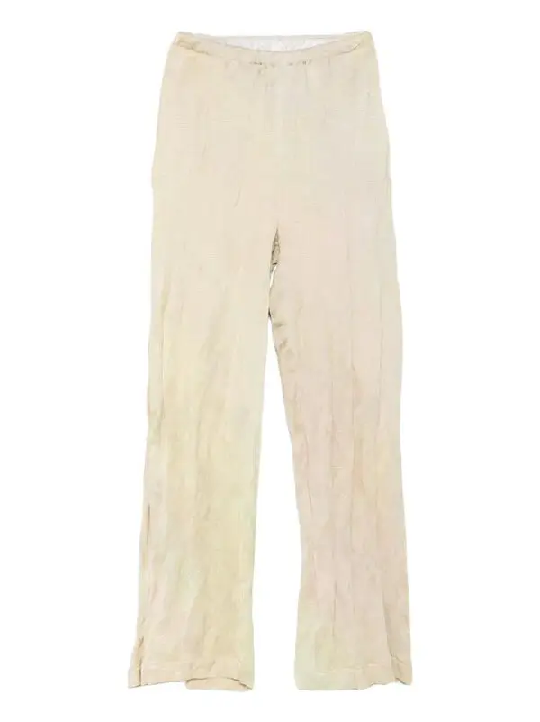 ALYSI Textured Trousers With Elasticated Waistband - Neutrals