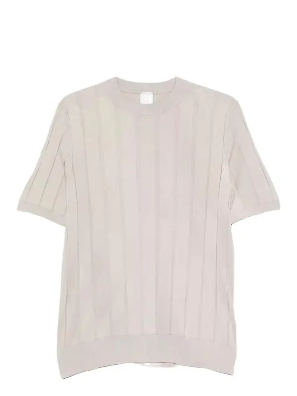 Eleventy Vertical-stripe T-shirt - Neutrals