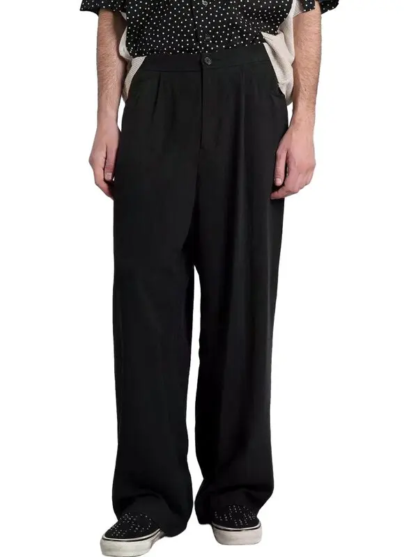 Undercover Pleated Wide-leg Trousers - Black