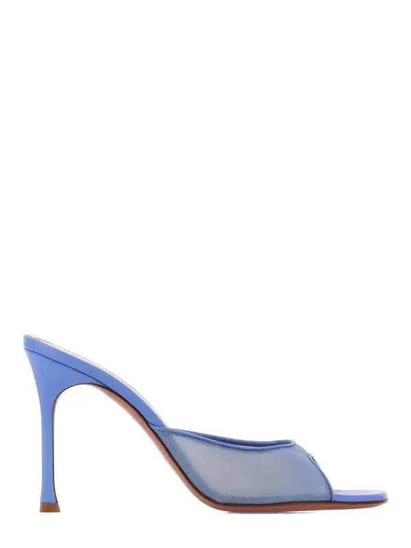 Amina Muaddi Alexa 95 Mesh Mules - Blue