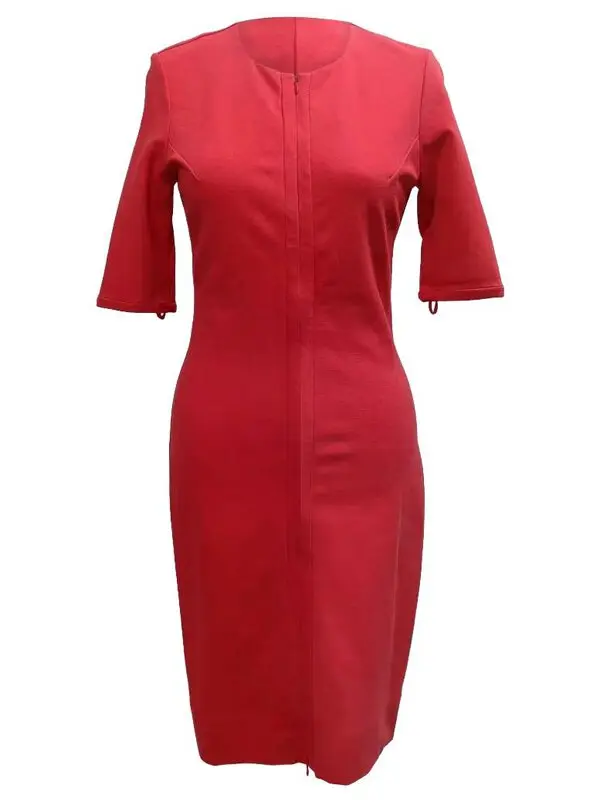 Diane Von Furstenberg Vintage Saturn Zip-up Dress - Red
