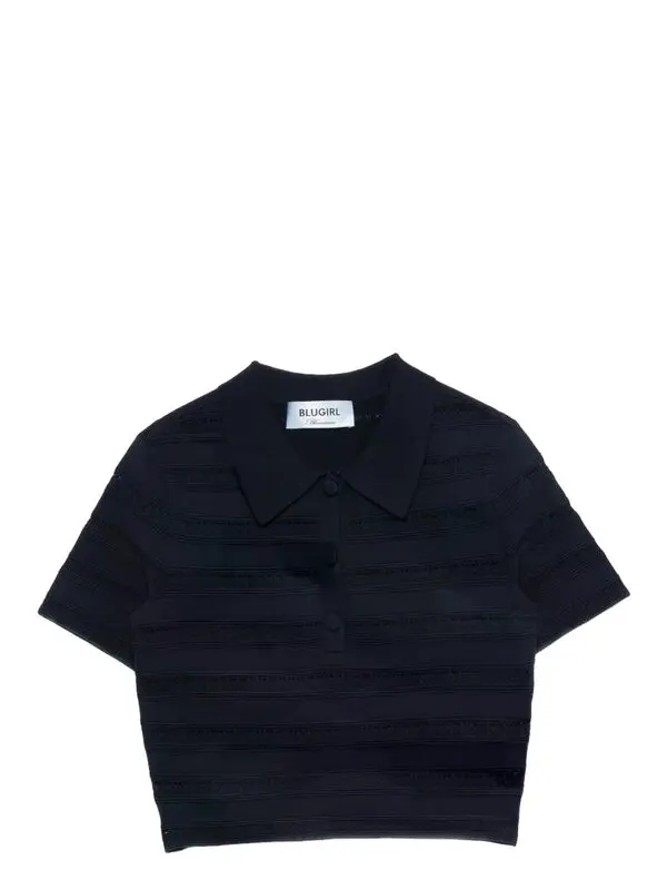 BLUGIRL Short-sleeved Polo Shirt - Blue