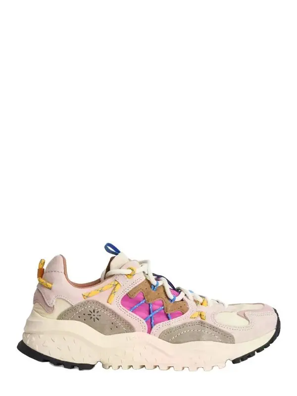 FLOWER MOUNTAIN Yamabushi Floral-appliqué Sneakers - Pink