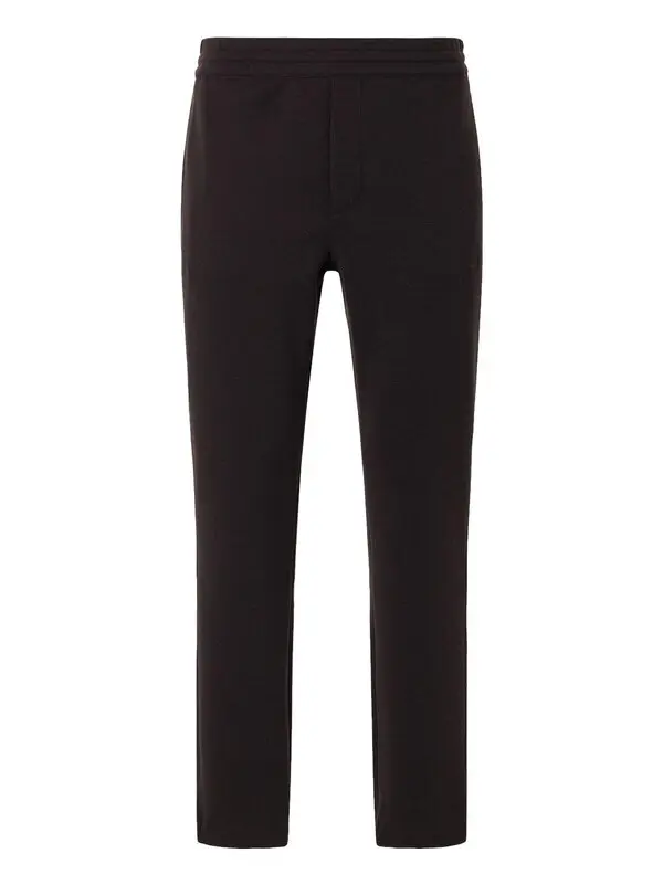 Zegna Straight-leg Cotton, Wool And Silk-blend Sweatpants - Brown