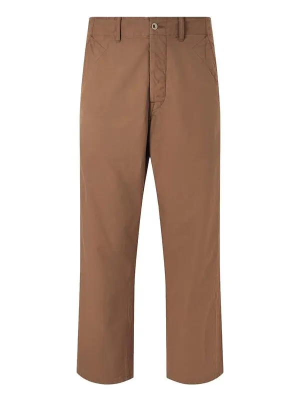 Visvim Straight-leg Cotton-twill Trousers - Brown