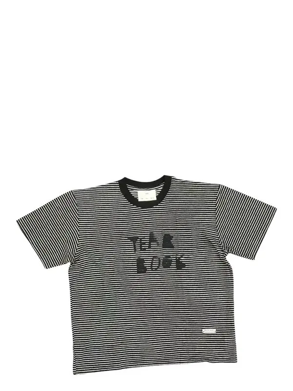 SONG FOR THE MUTE Yearbook Striped T-shirt - Black