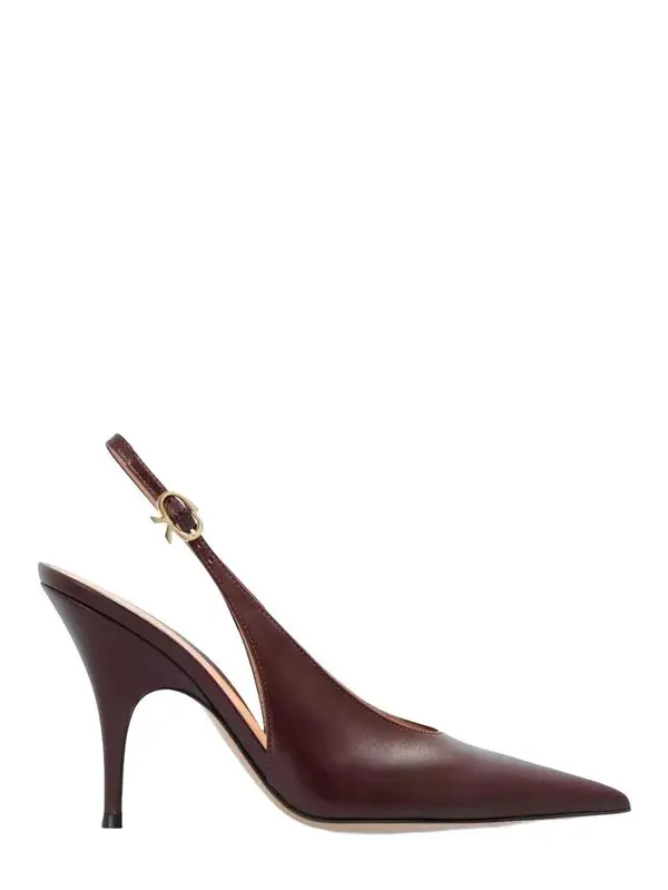 GIANVITO ROSSI Sofia Pointed-toe Slingback Pumps - Red