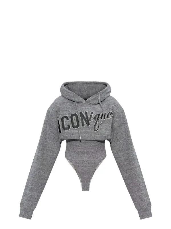 Dsquared2 Logo-patch Hoodie Body - Grey