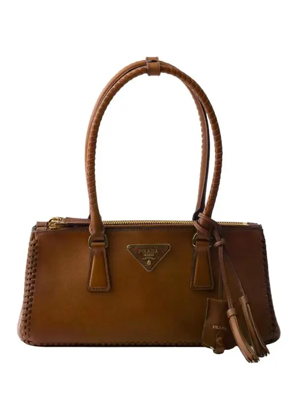 Prada Galleria Medium Leather Bag - Brown
