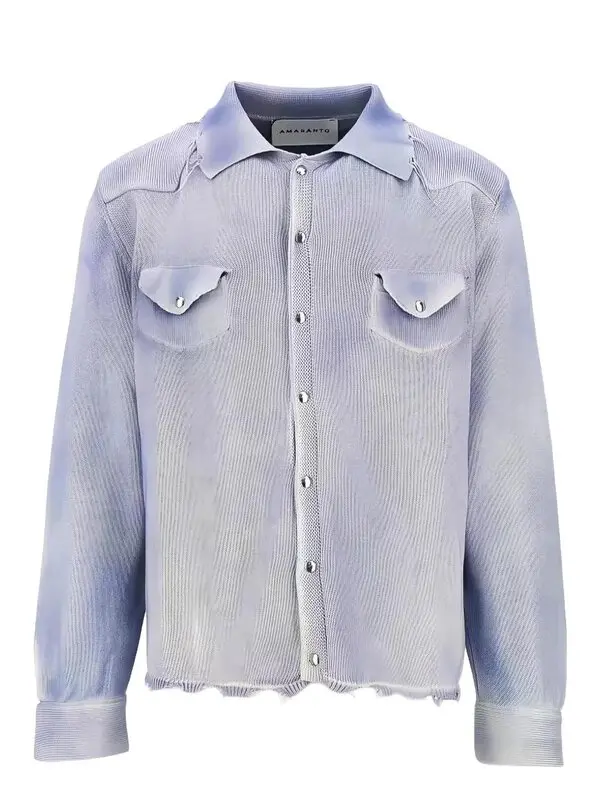AMARANTO Distressed-effect Cardigan - Blue