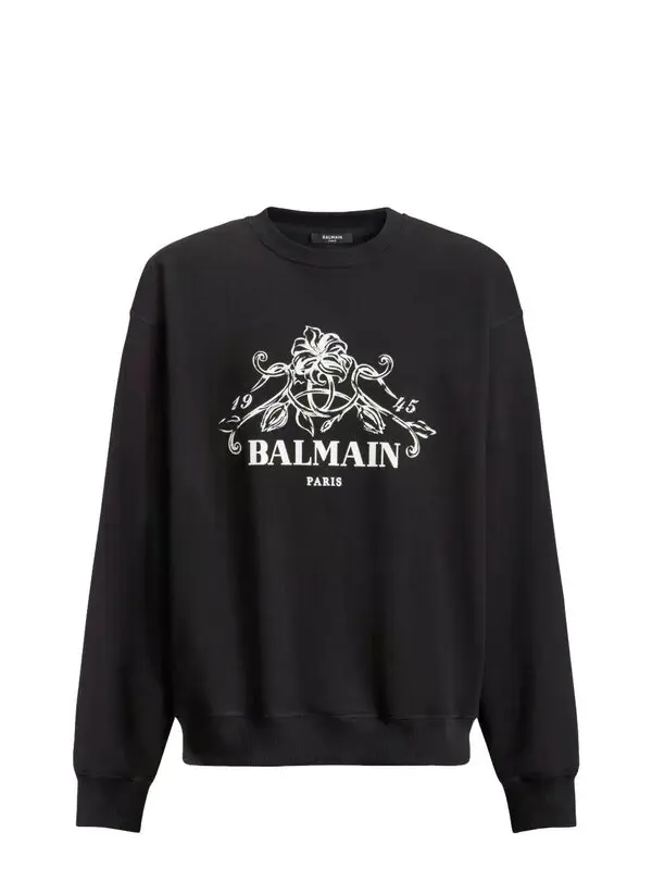 Balmain Printed Vine Sweatshirt - Black