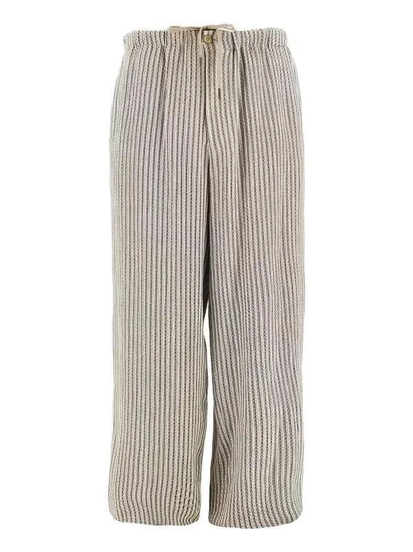 Emporio Armani Striped Trousers - Neutrals