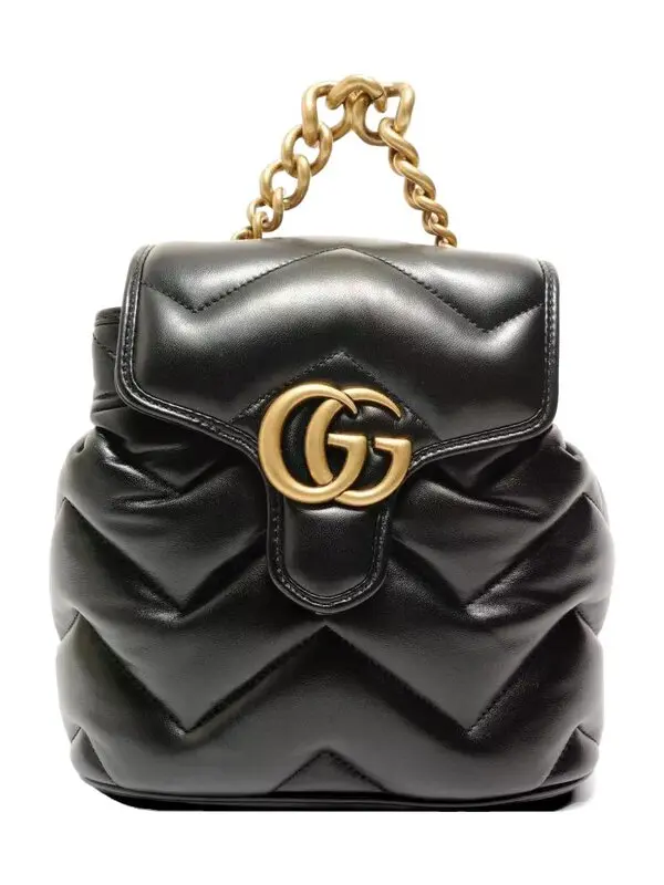 Gucci Gg Marmont Quilted Backpack - Black