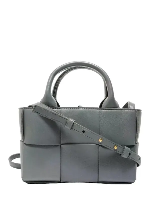 Bottega Veneta Intrecciato Arco Handbag - Grey