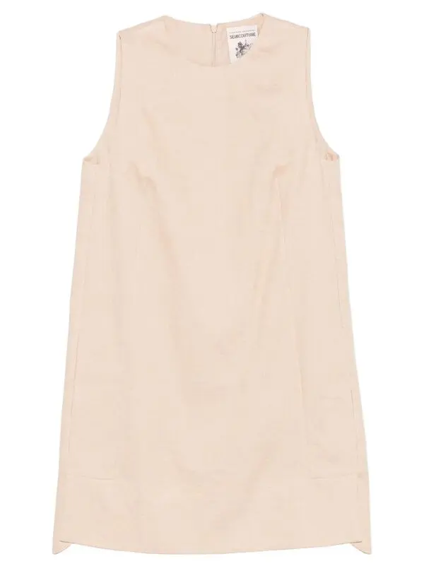 SEMICOUTURE Sheena Linen Mini Dress - Beige