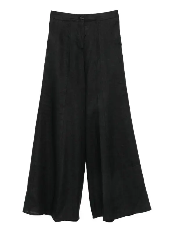 SEMICOUTURE Kym Linen Trousers - Black