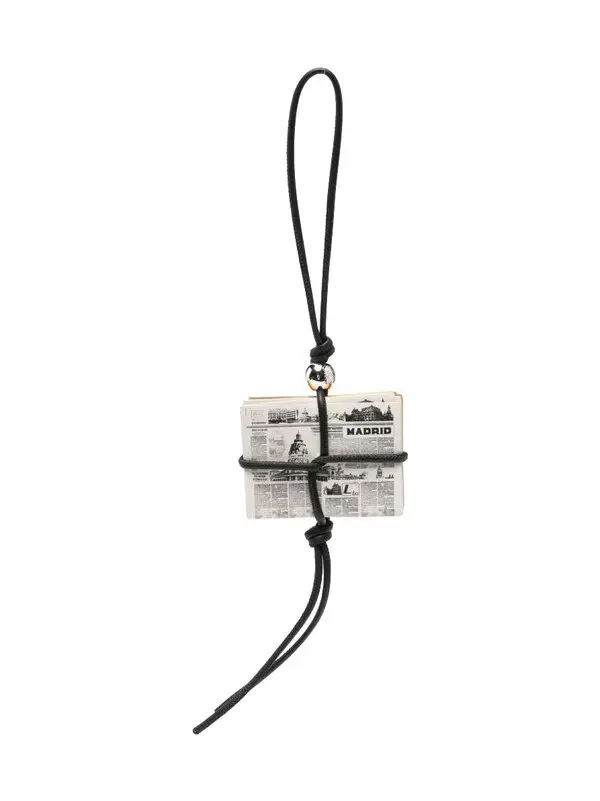 Loewe Newspaper Leather Charm - Multi