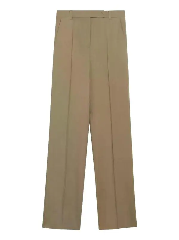 Max Mara Pressed-crease Tailored Trousers - Brown