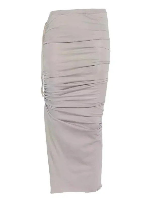 Rick Owens Ruched Drawstring Skirt - Grey