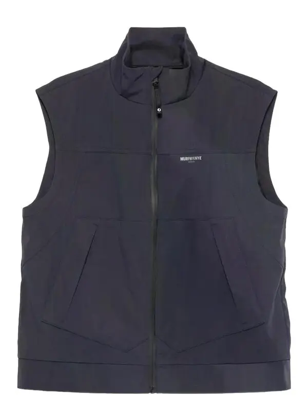 MURPHY&NYE Logo-print High-neck Gilet - Blue