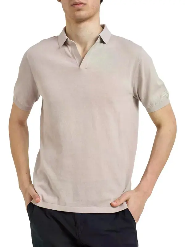 MC2 SAINT BARTH Sloan Short-sleeve Polo Collar T-shirt - Neutrals