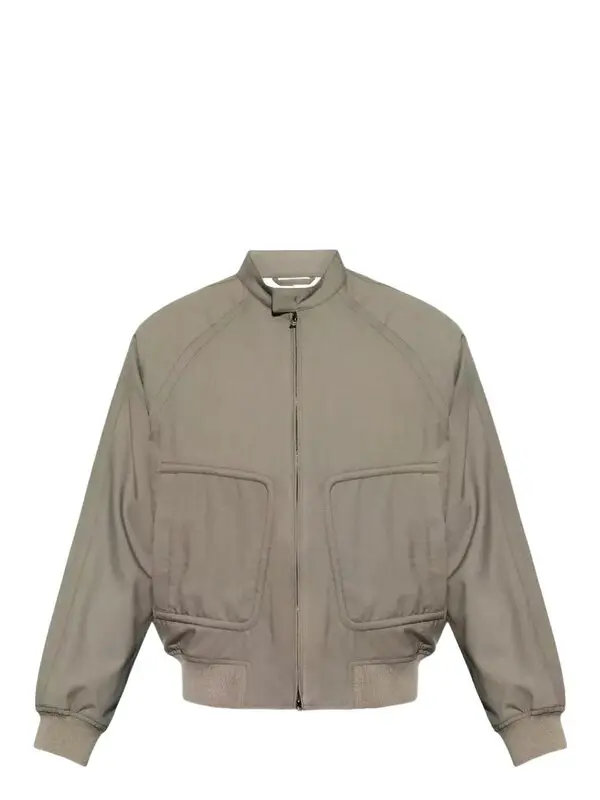 Emporio Armani Virgin Wool Zip-up Jacket - Grey