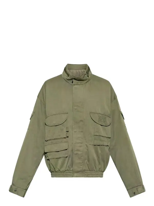 Balmain Multi-pocket High-neck Jacket - Green
